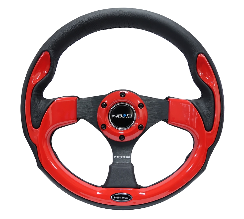 NRG Innovations Pilota Series Steering Wheel – 320mm Black Spokes ...