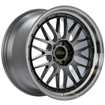 BBS LM 20×11 5×112 ET24 Black w/ Blue Metallic Flake / Diamond Cut Lip ...